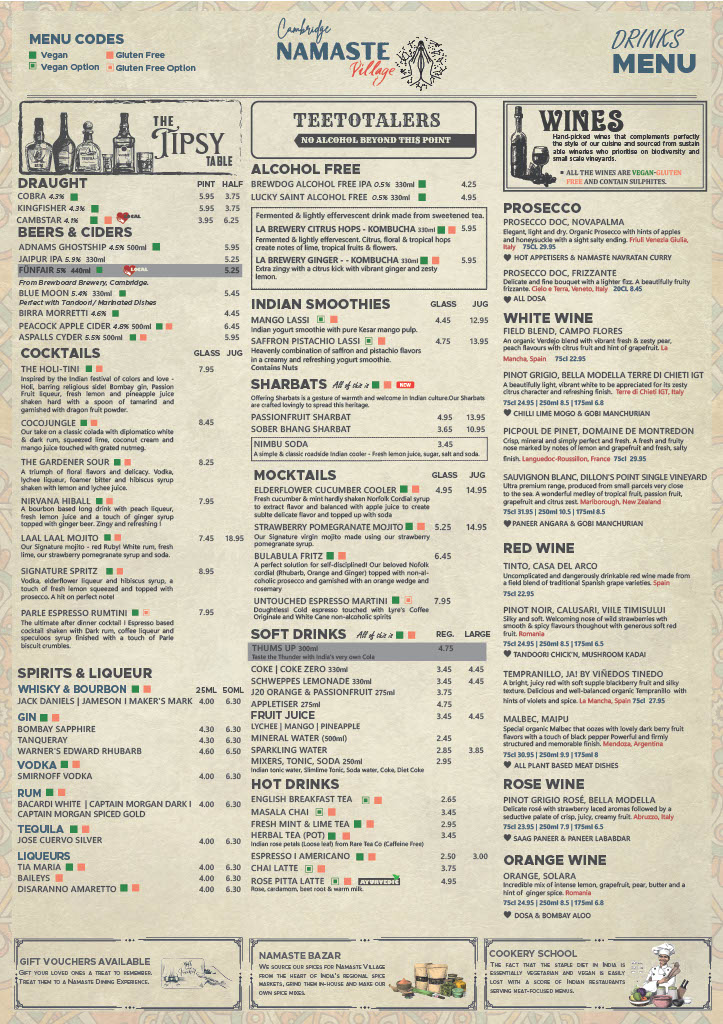 Best Indian Veg Restaurant in Cambridge | Namaste Village
